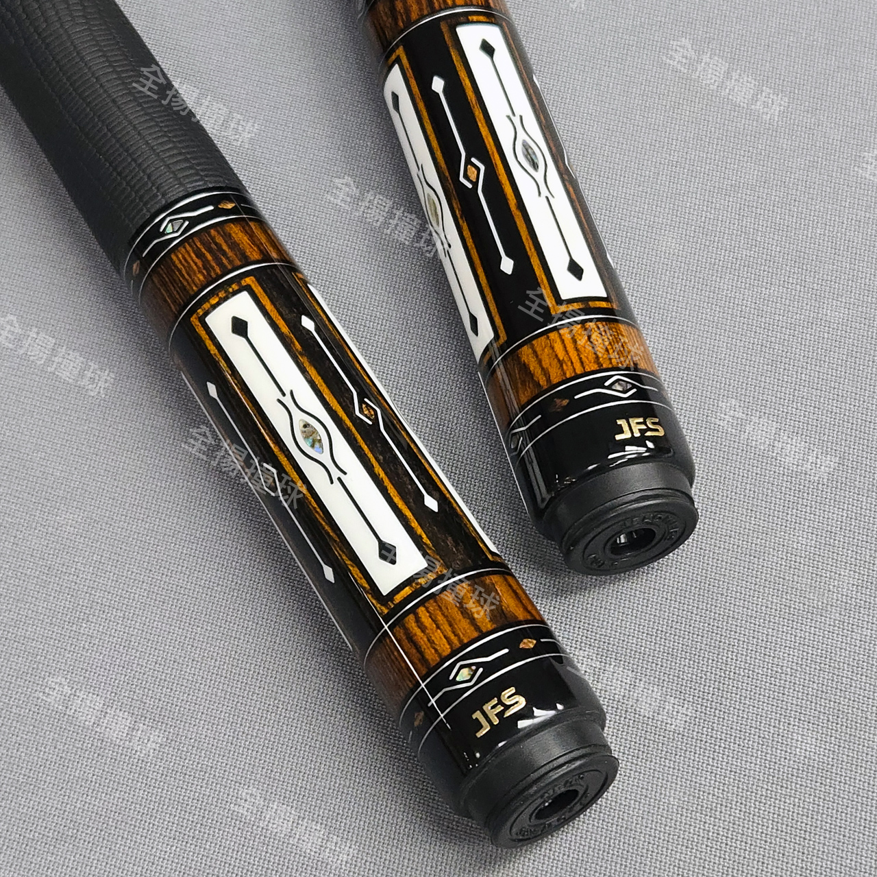 【售完】JFLOWERS【JF90-16 暗箭 (配實木科技前節)】8牙-鬼臉木、雕刻鑲嵌-黑科技撞球桿 - 全揚撞球運動專賣店-台北撞球檯 ...